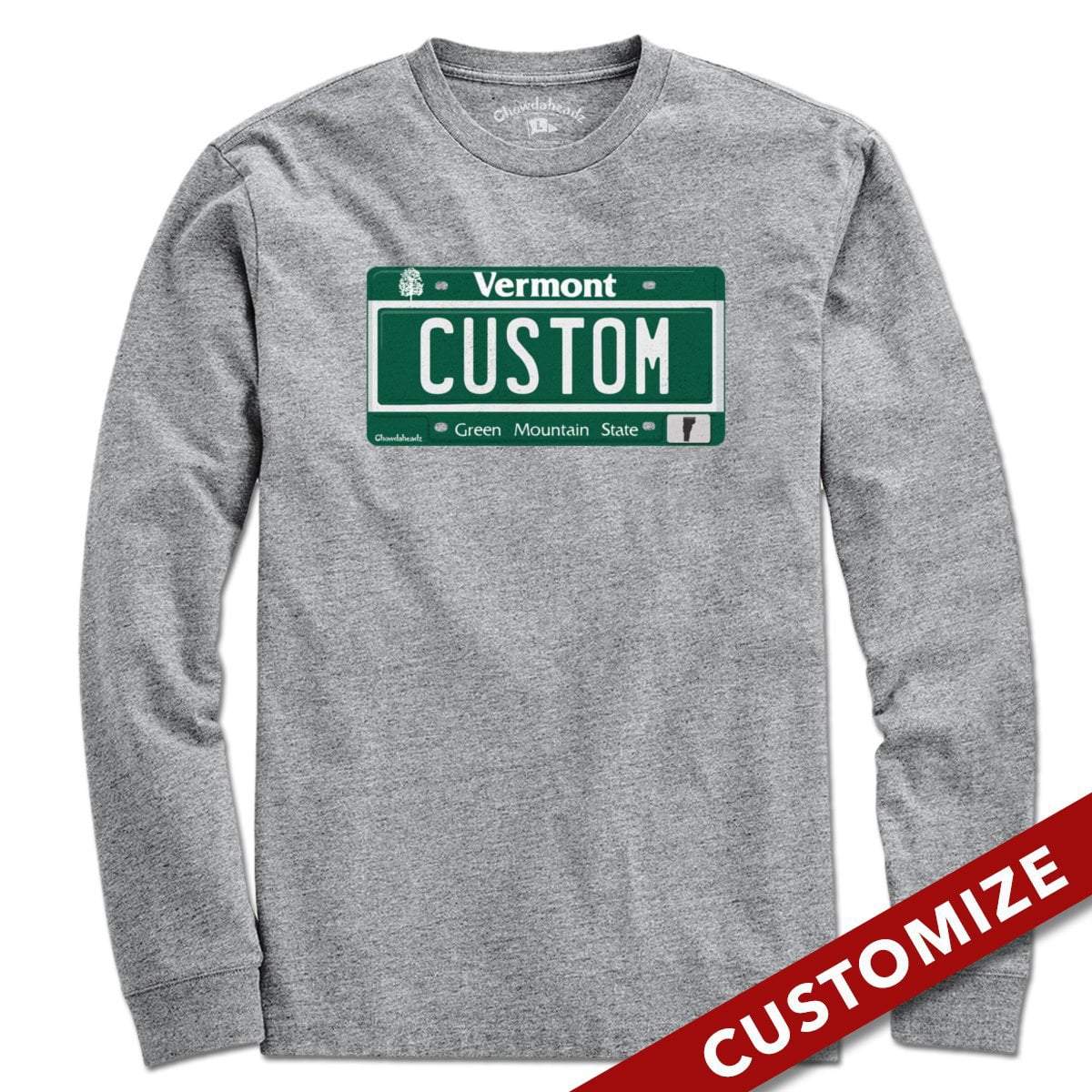 Custom Vermont License Plate T-Shirt – Chowdaheadz