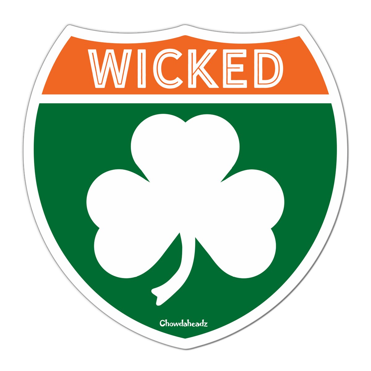 Wicked Shamrock Highway Sign Sticker – Chowdaheadz
